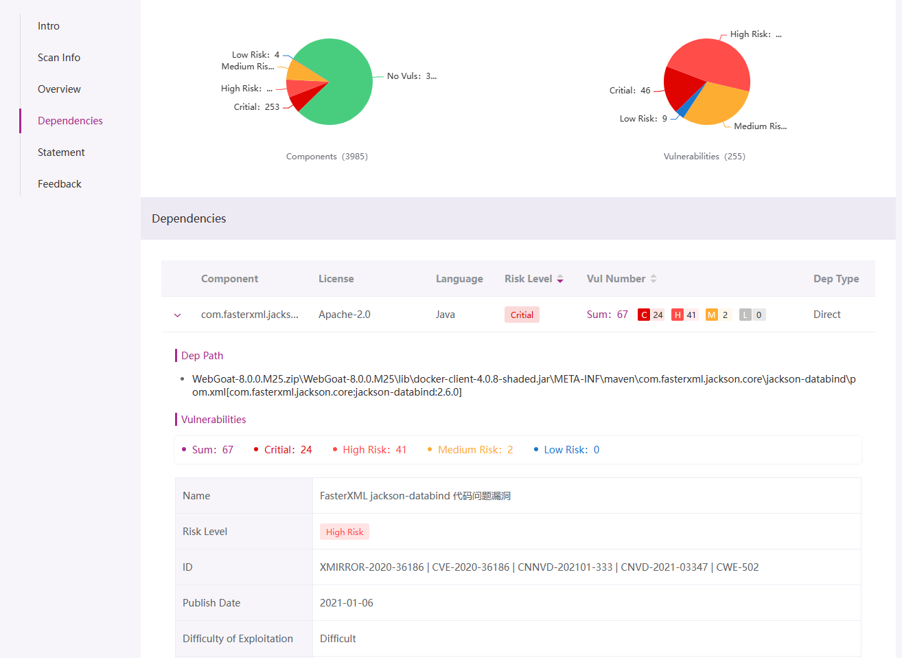 OpenSCA-全球开源数字供应链安全社区 | 软件成分分析 | SBOM清单 | 漏洞解析 | 依赖解析 | 许可证合规分析-支持离线/在线免费使用
